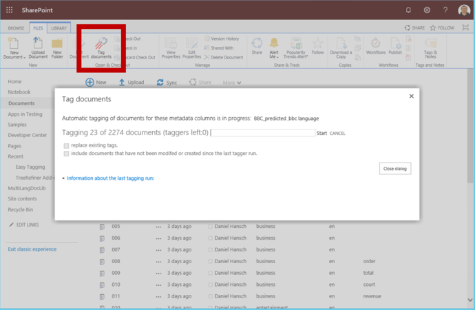 Easy Tagging App for Sharepoint online – DIQA-Homepage