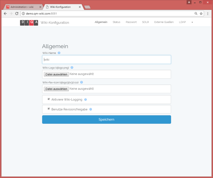 QM-WIKI: Qualitäts­management­software für ISO9001 – DIQA-Homepage
